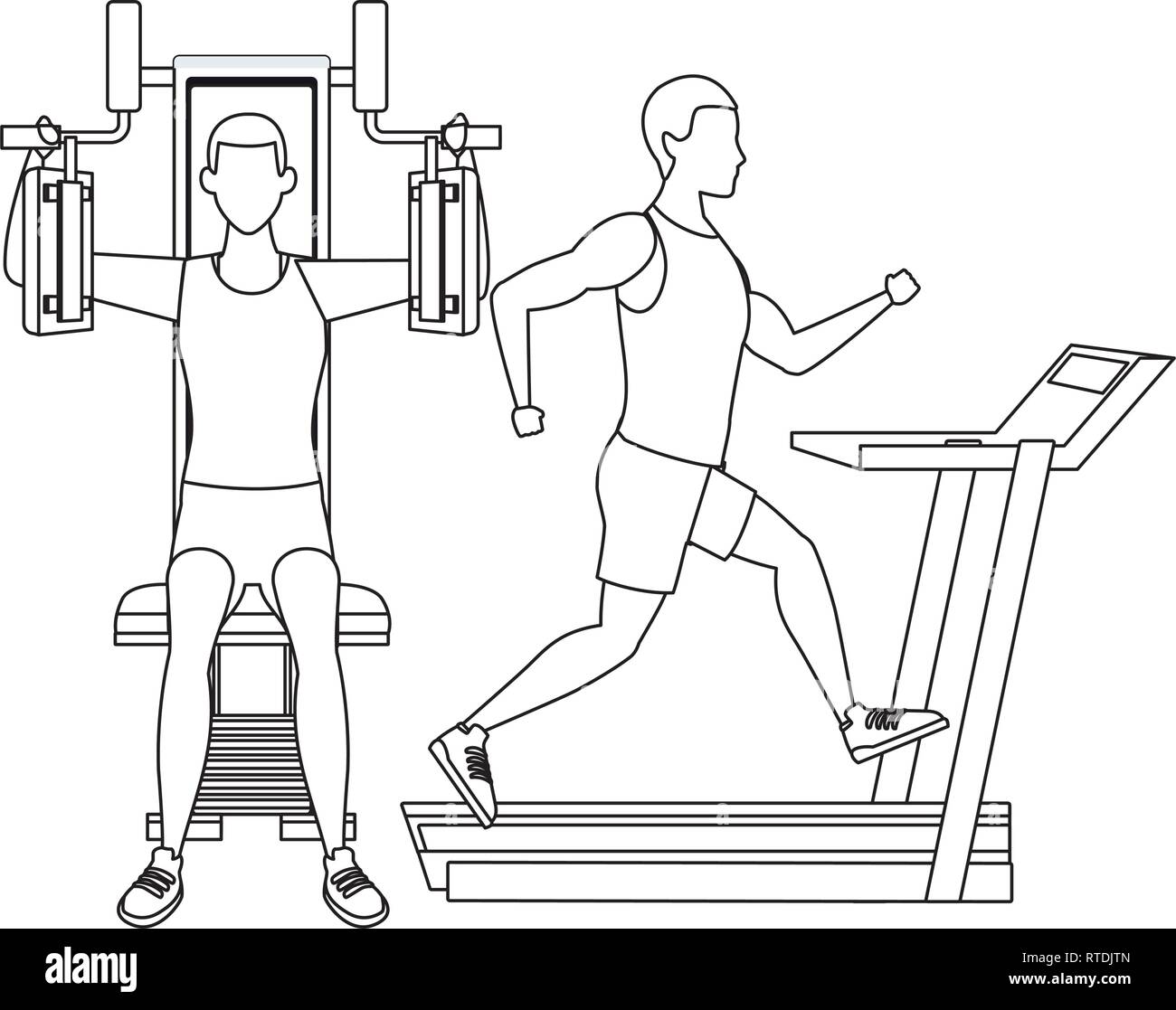Gym Clip Art Black And White