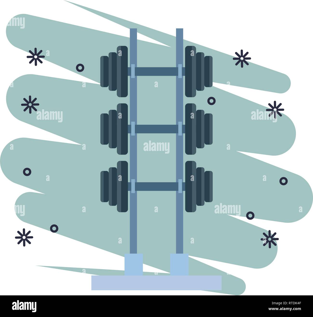 Dumbbell rack Stock Vector Images - Alamy