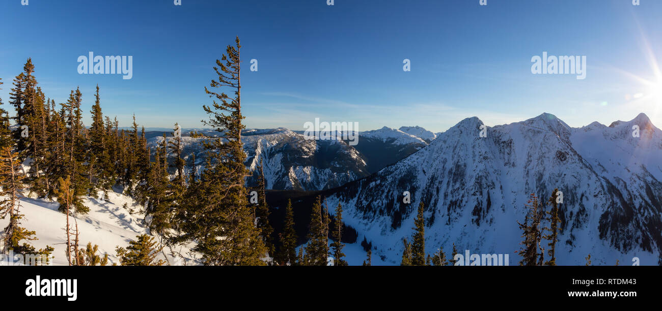 Beautiful Canadian Landscape View during a vibrant winter sunset. Taken ...