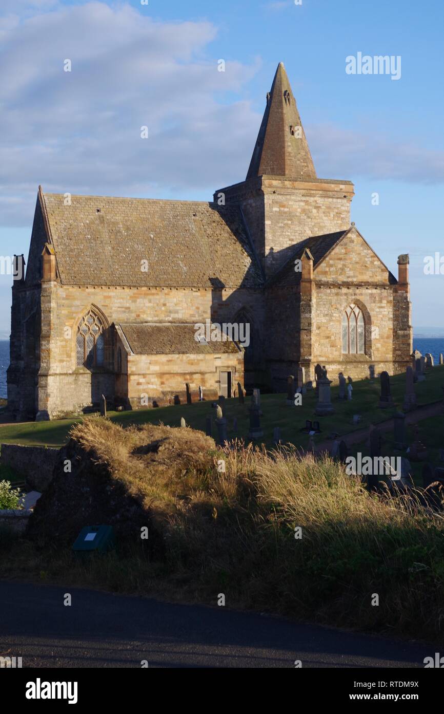 St Monans Parish Church "Auld Kirk" in the Golden Light of a Fine ...