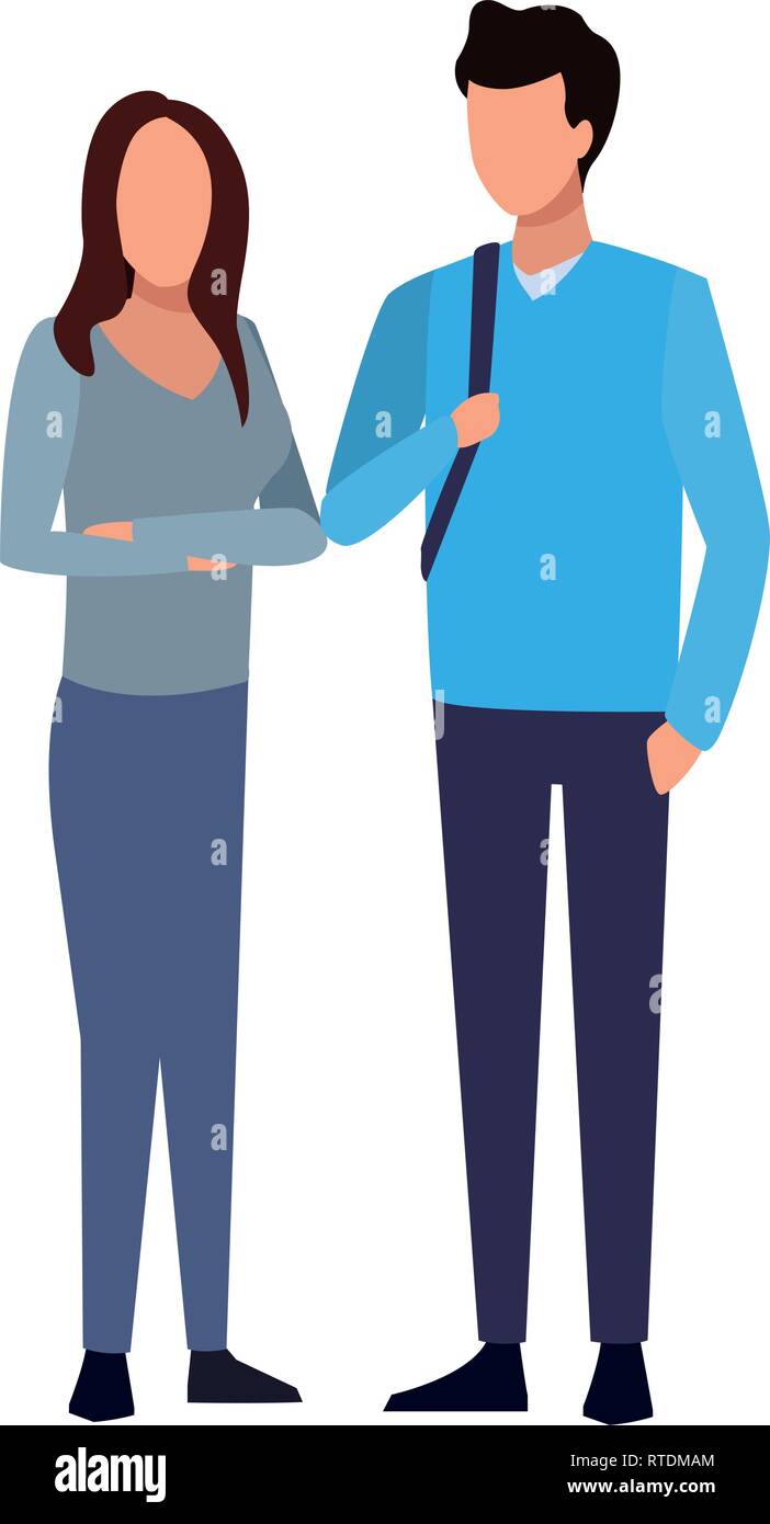 couple avatars cartoon Stock Vector Image & Art - Alamy