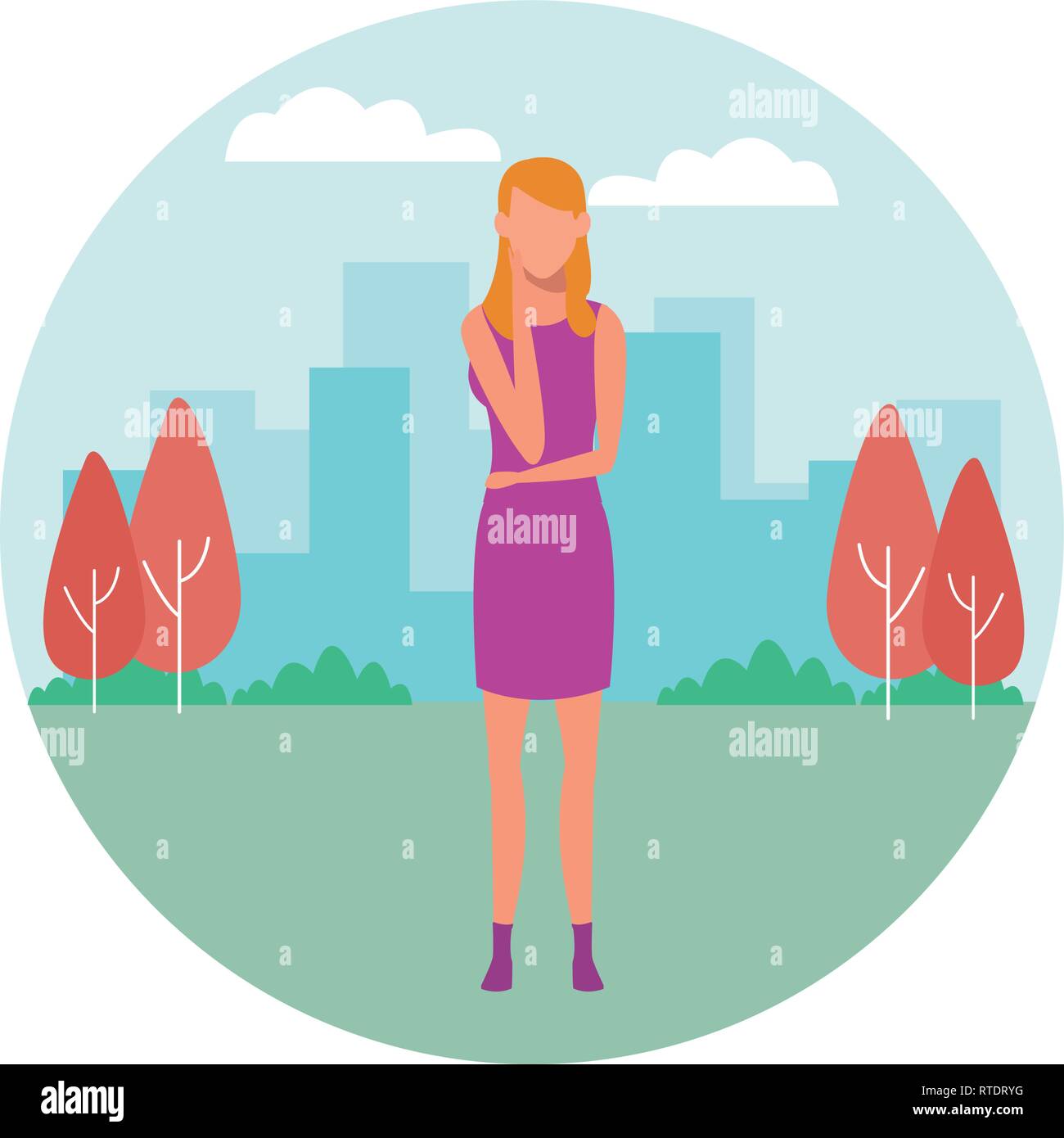 young woman cartoon Stock Vector Image & Art - Alamy