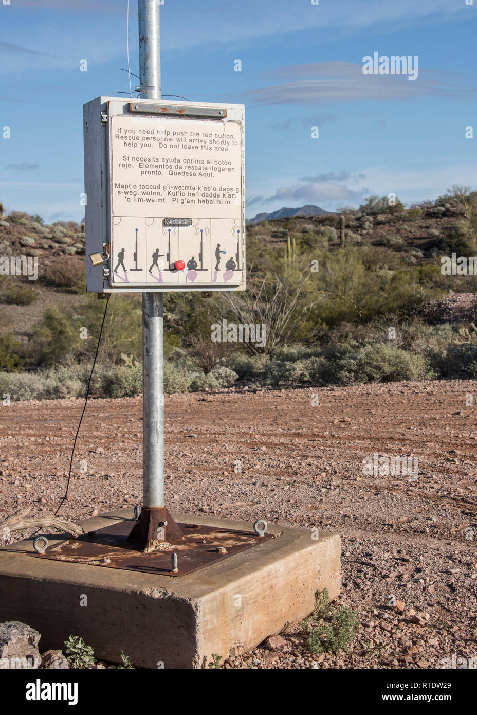 Emergency Tower for visitor rescue in Organ Pipe Cactus National ...