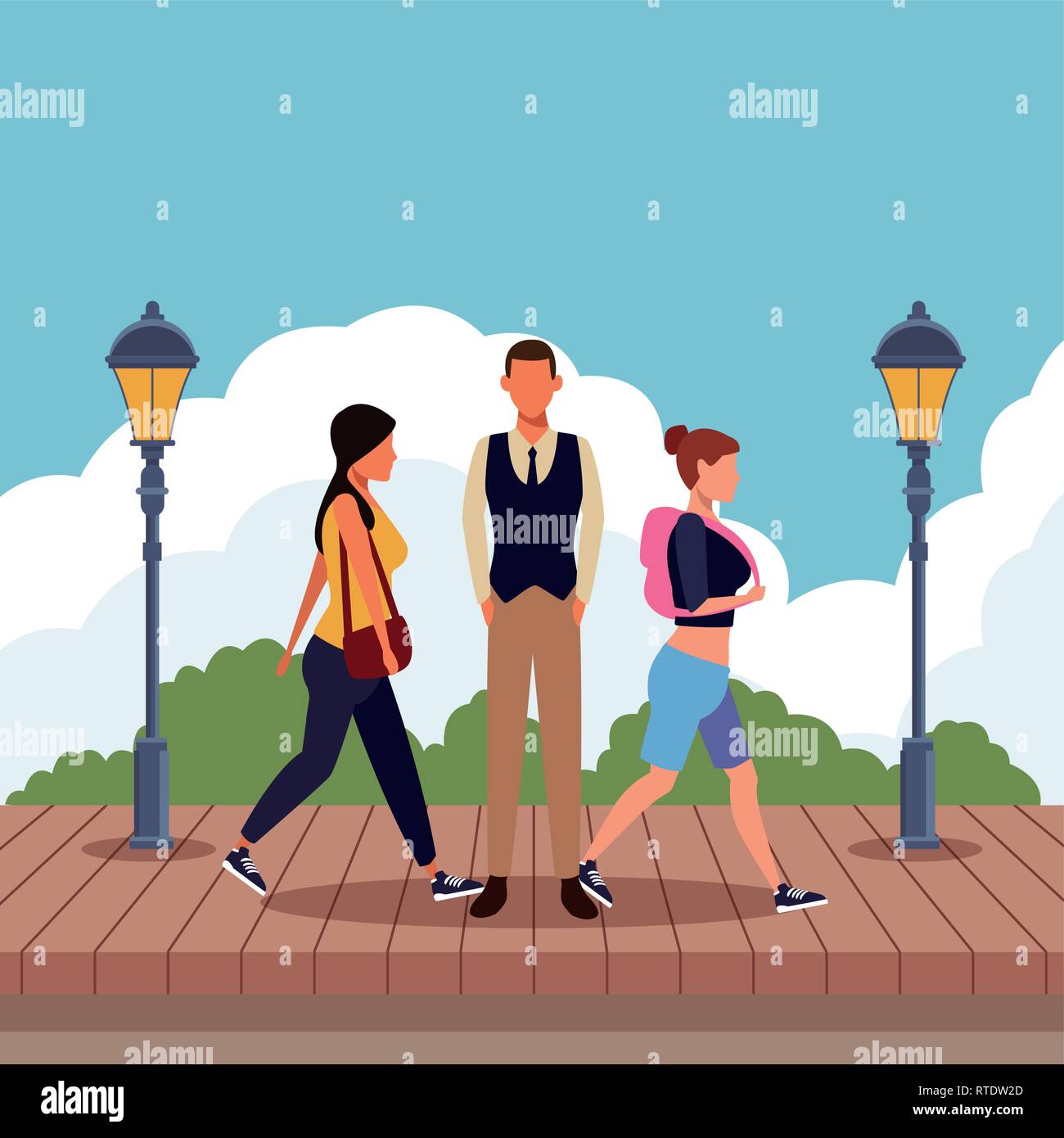 casual people cartoon Stock Vector Image & Art - Alamy