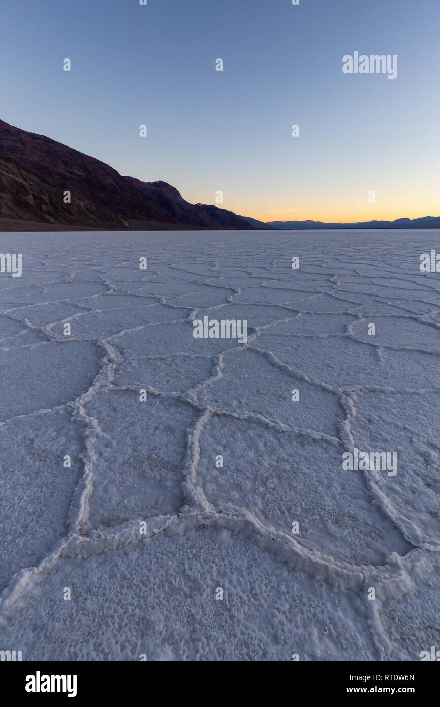 Salt Pan at the Badwater Basin, Death Valley National Park, California ...