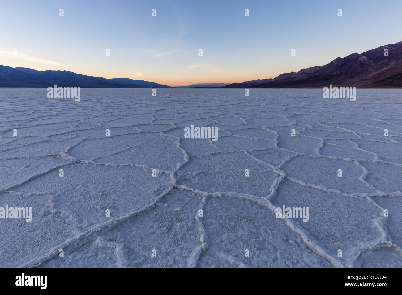 Salt Pan at the Badwater Basin, Death Valley National Park, California ...