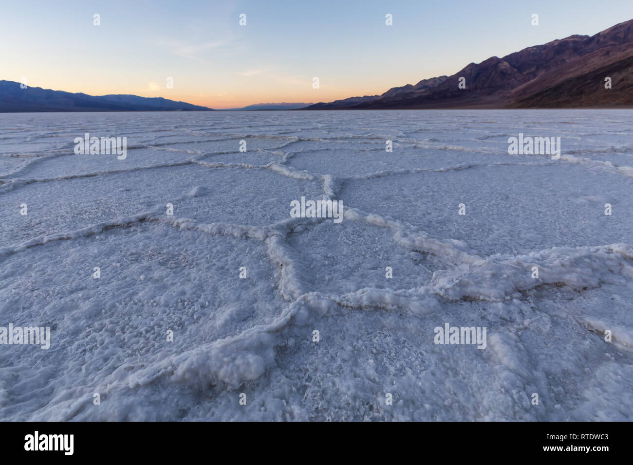 Salt Pan at the Badwater Basin, Death Valley National Park, California ...