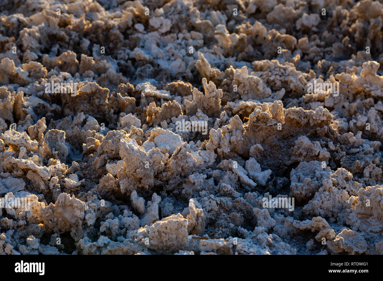 Rugged ground at the Badwater Basin, Death Valley National Park ...