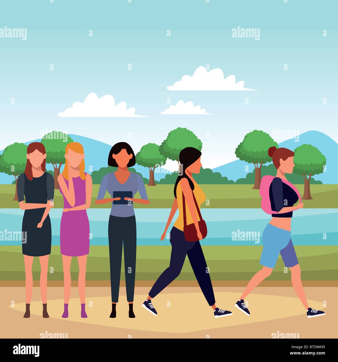 casual people cartoon Stock Vector Image & Art - Alamy