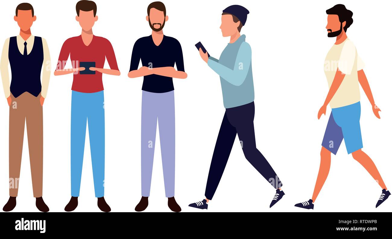 casual people cartoon Stock Vector Image & Art - Alamy