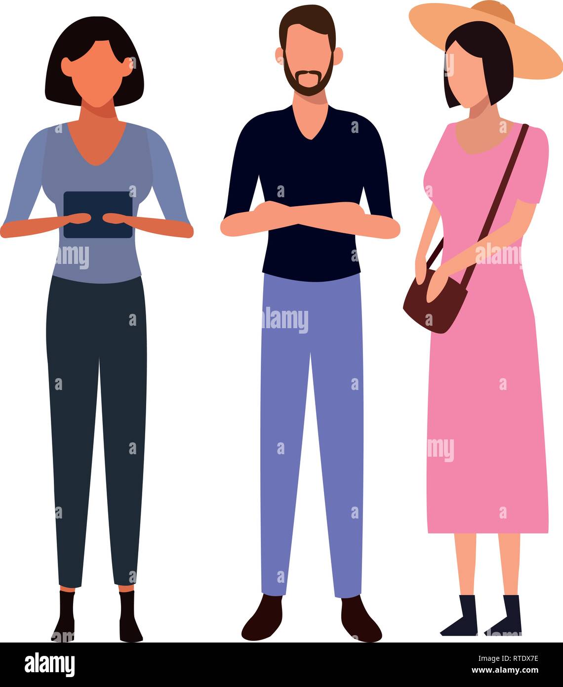 casual people cartoon Stock Vector Image & Art - Alamy