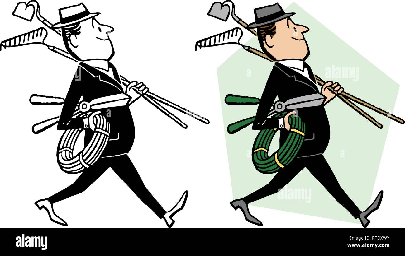 Gardening tools illustration hi-res stock photography and images - Alamy