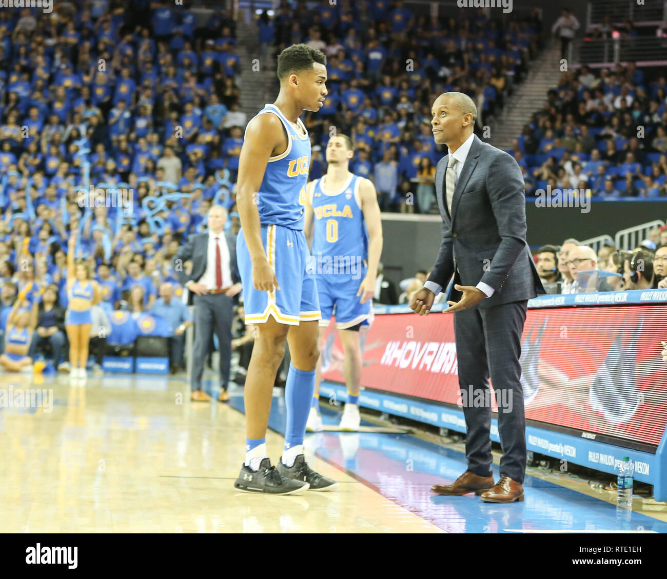 Los Angeles, CA, USA. 28th Feb, 2019. UCLA Bruins guard Jaylen Hands #4 ...