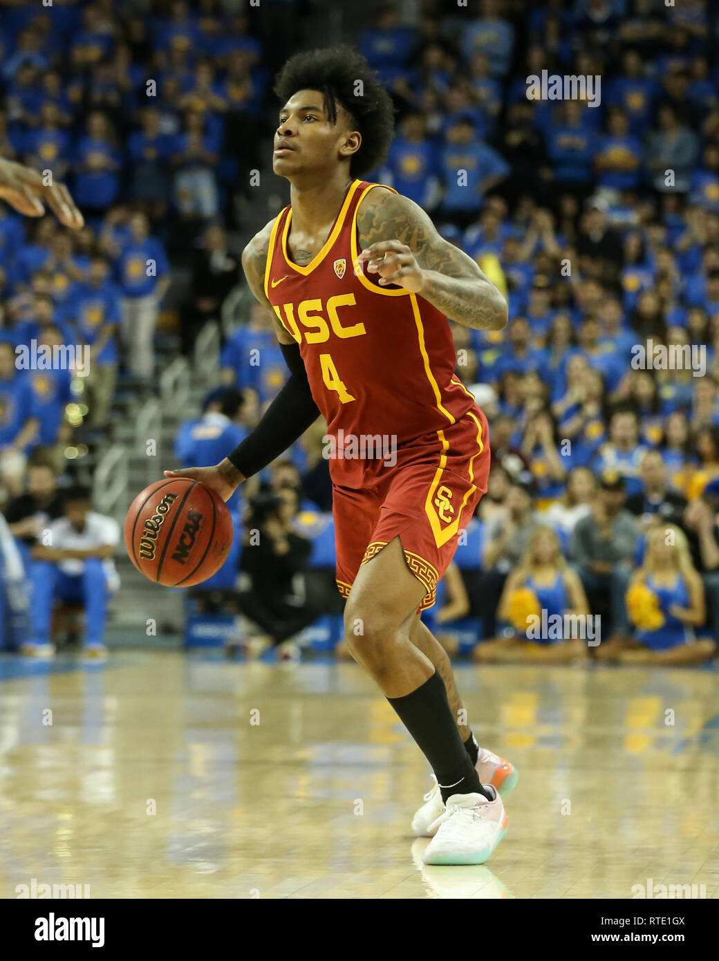 Los Angeles, CA, USA. 28th Feb, 2019. USC Trojans guard Kevin Porter Jr ...