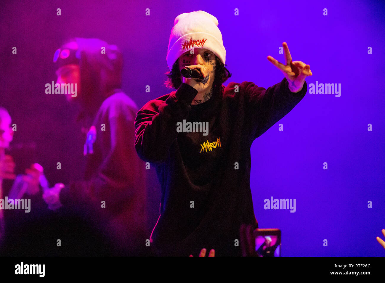 Copenhagen, Denmark. February 28, 2019. The American rapper Lil Xan ...