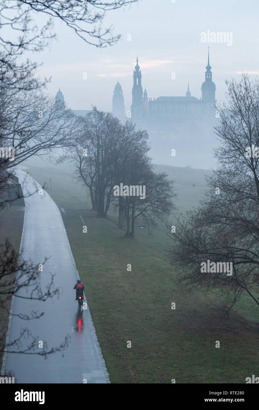 Dresden, Germany. 01st Mar, 2019. The historic old town scenery is in ...