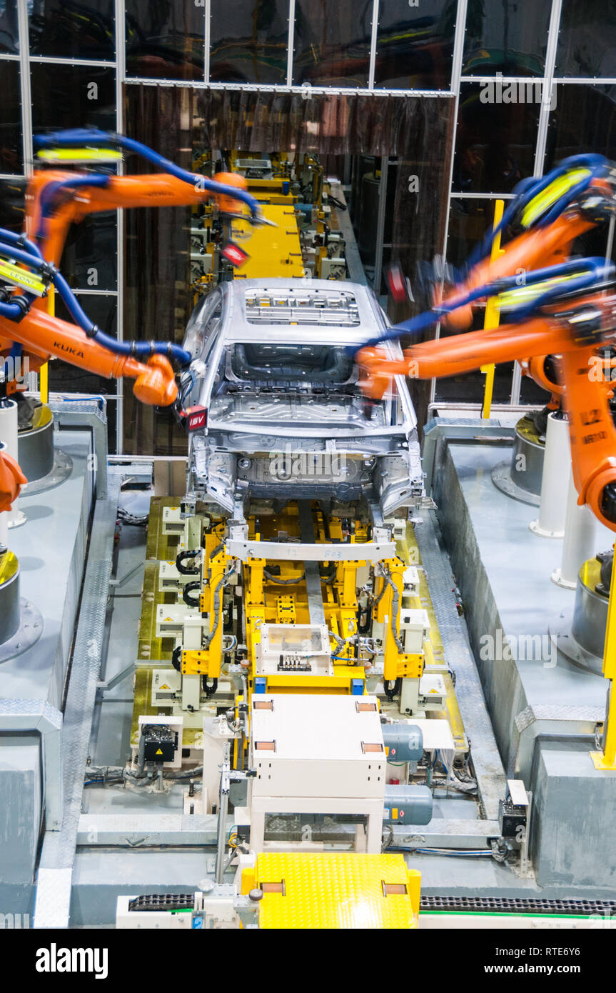 Tesla robot car hi-res stock photography and images - Alamy