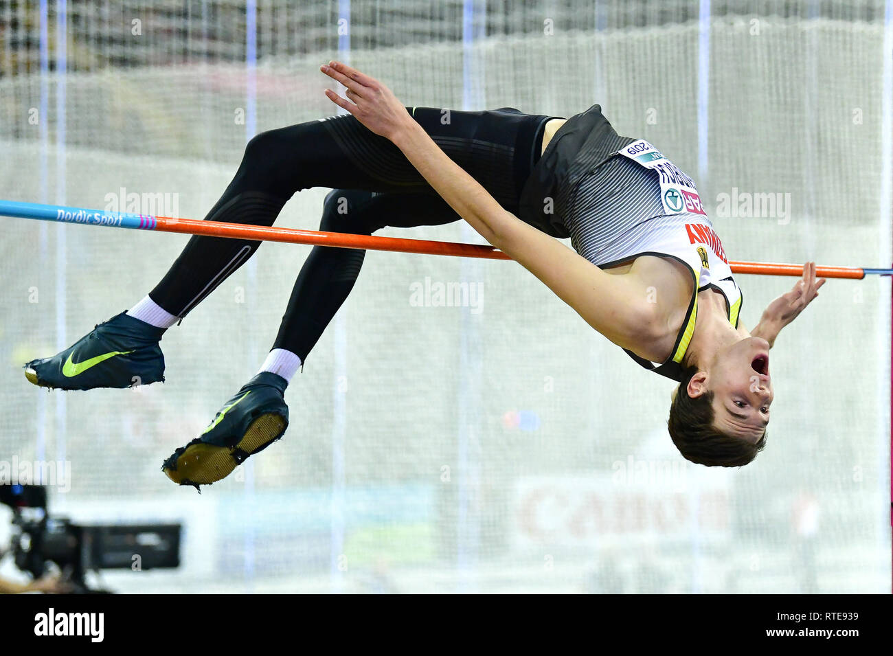 01 March 2019, Great Britain, Glasgow: Athletics, European Indoor ...