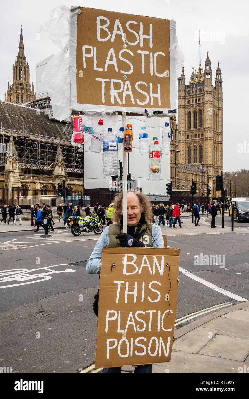 Plastic bottles protester hi-res stock photography and images - Alamy