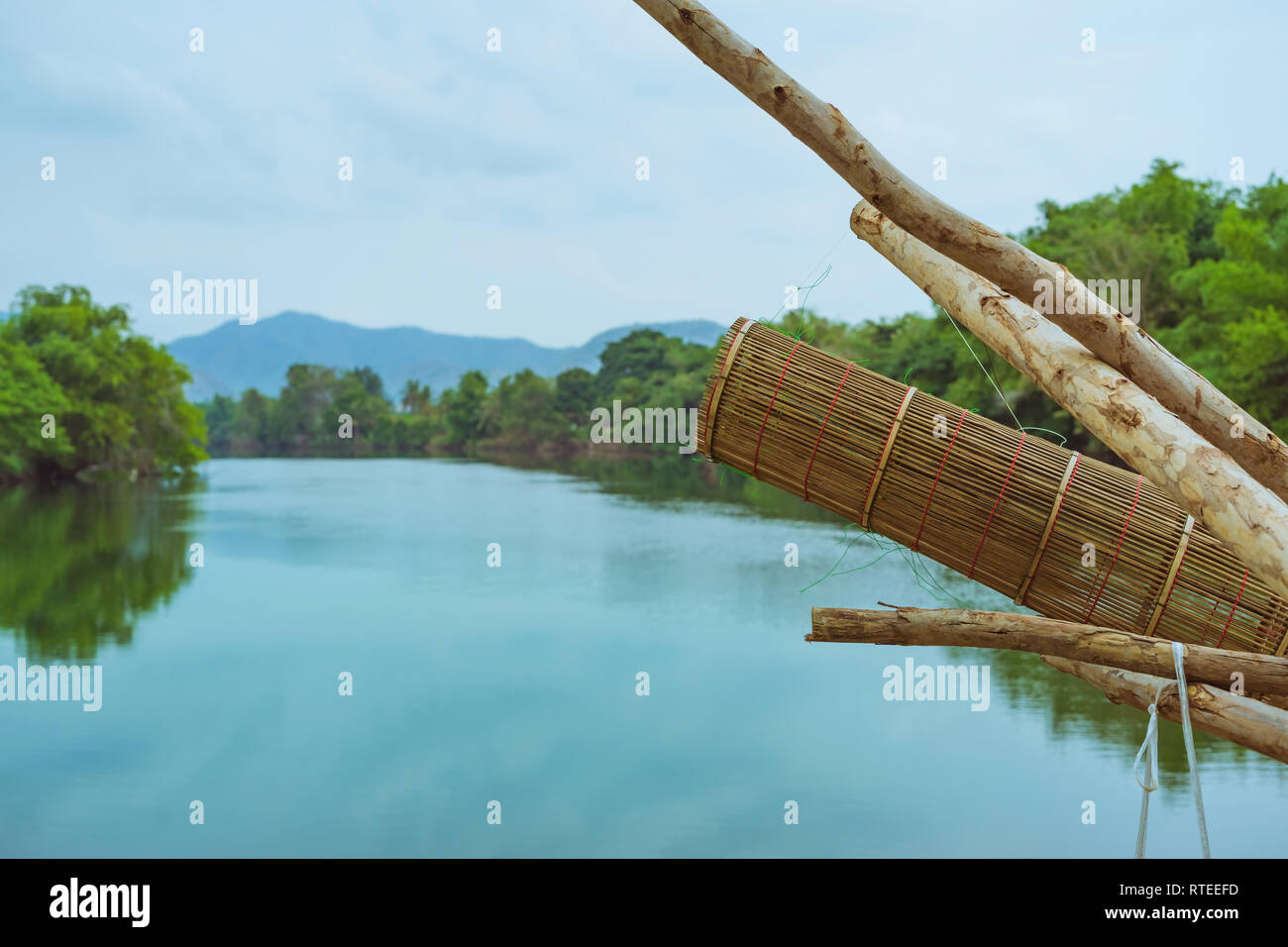 Ancient bamboo fish trap equipment of countryside, Thailand Stock Photo ...