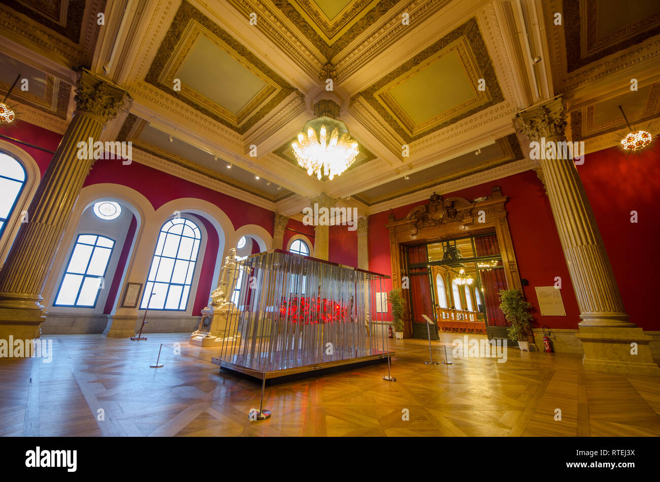 MONACO SEP 2018 a view of a room in the Oceanographic Museum of Monaco ...
