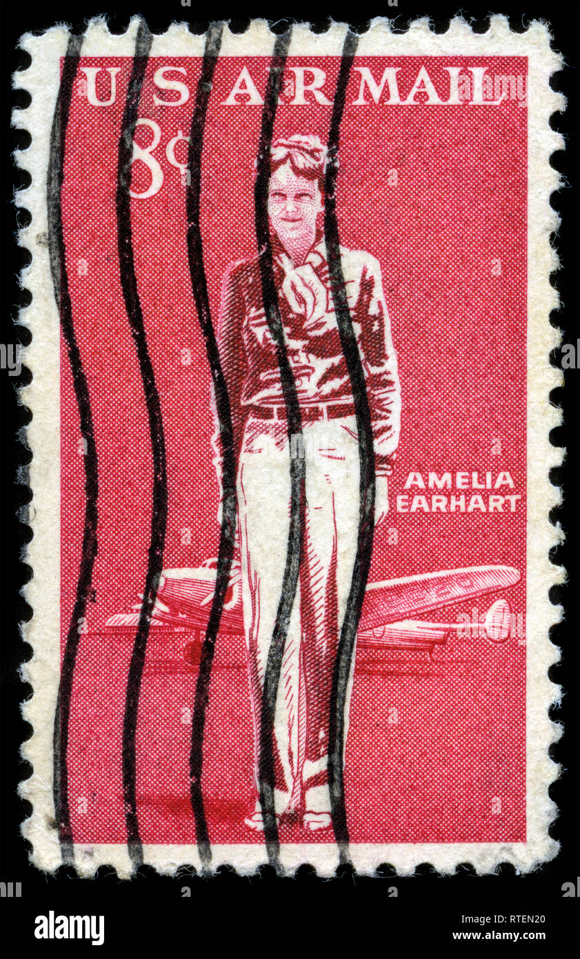 Postage stamp from United States of America (USA) in the Amelia Earhart ...