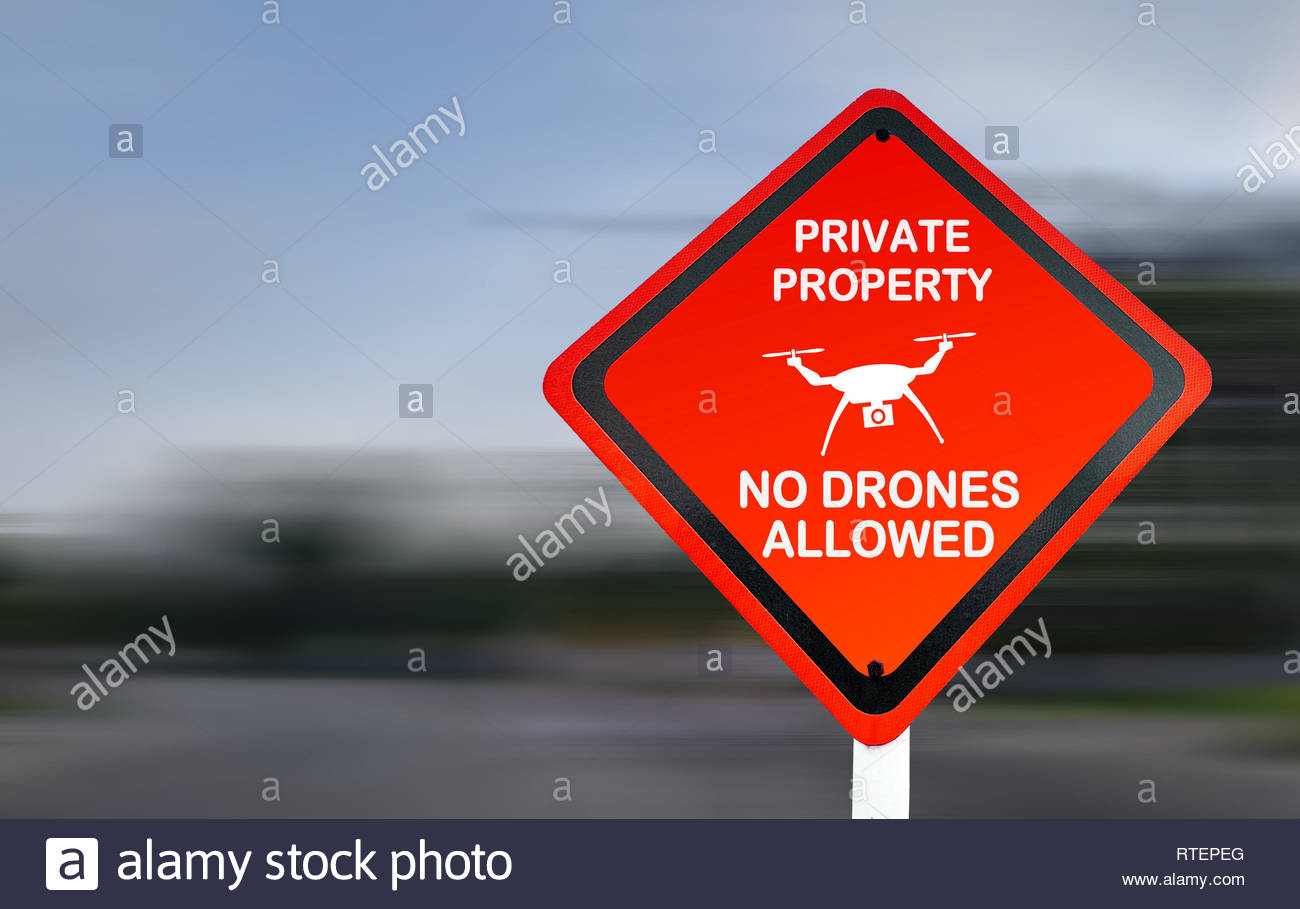 No Drone Sign Warning Sign Stock Photos & No Drone Sign Warning Sign ...