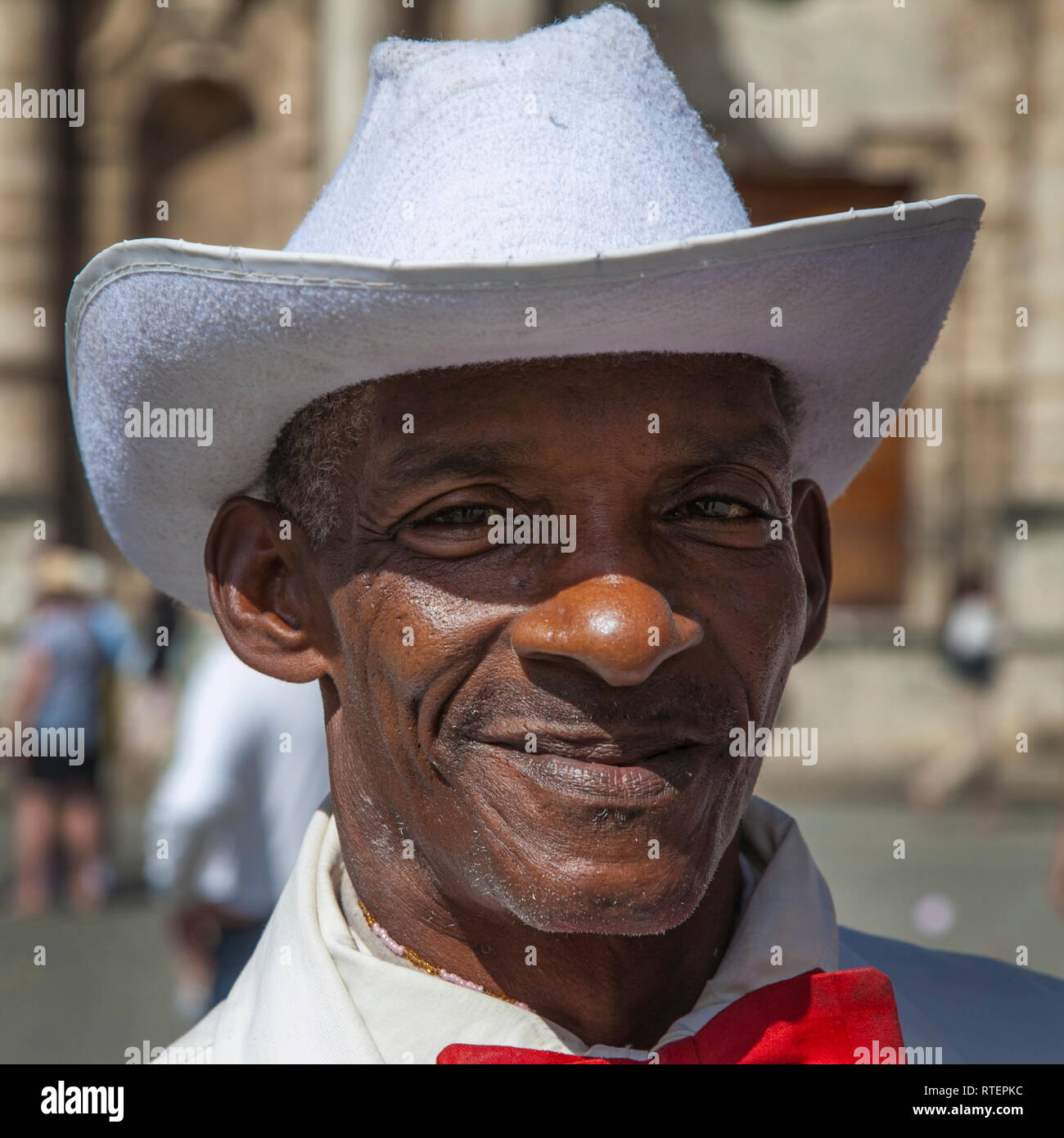Havana, Cuba - 24 January 2013: Portraits of cuban people in ...