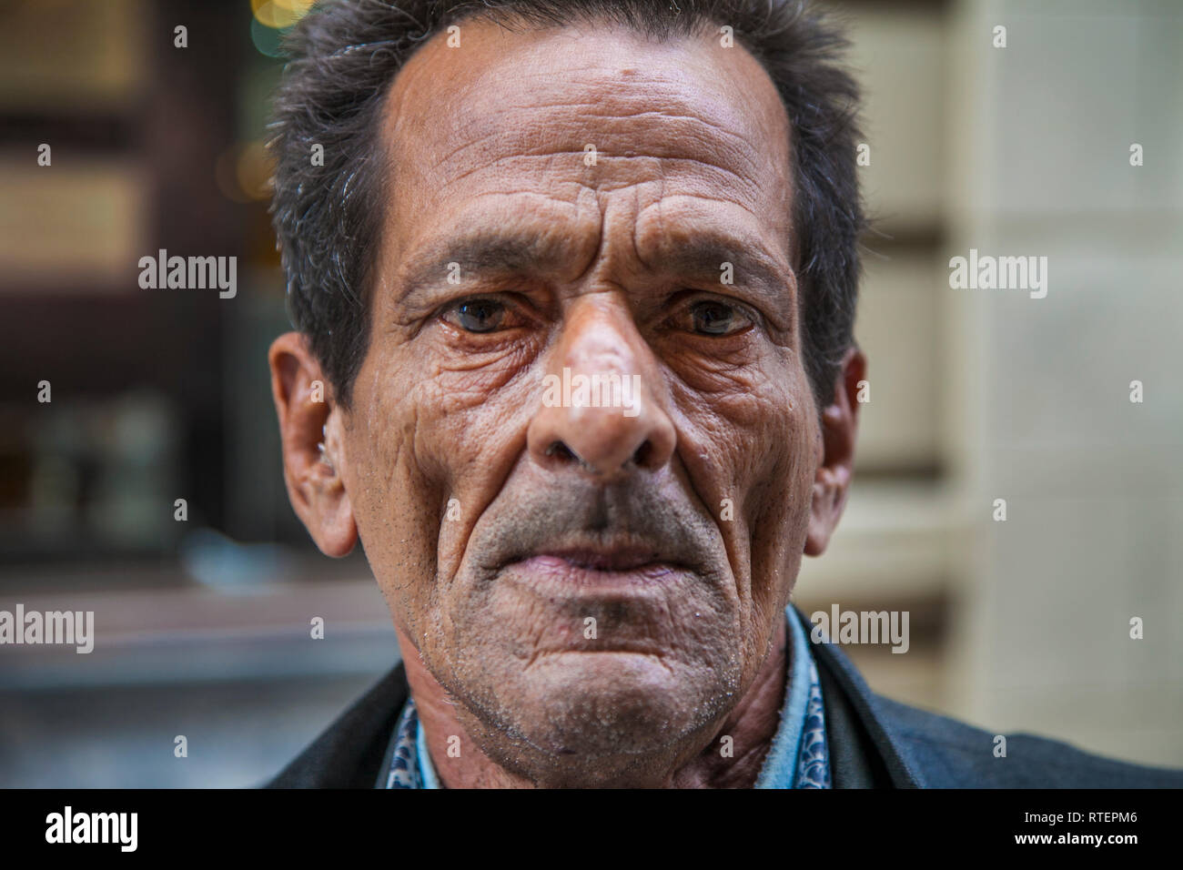Havana, Cuba - 24 January 2013: Portraits of cuban people in ...