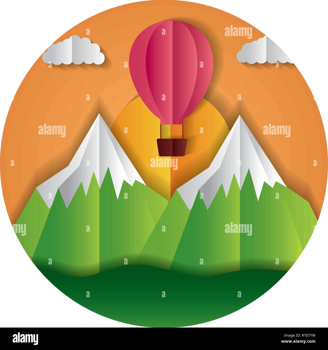 paper origami landscape Stock Vector Image & Art - Alamy