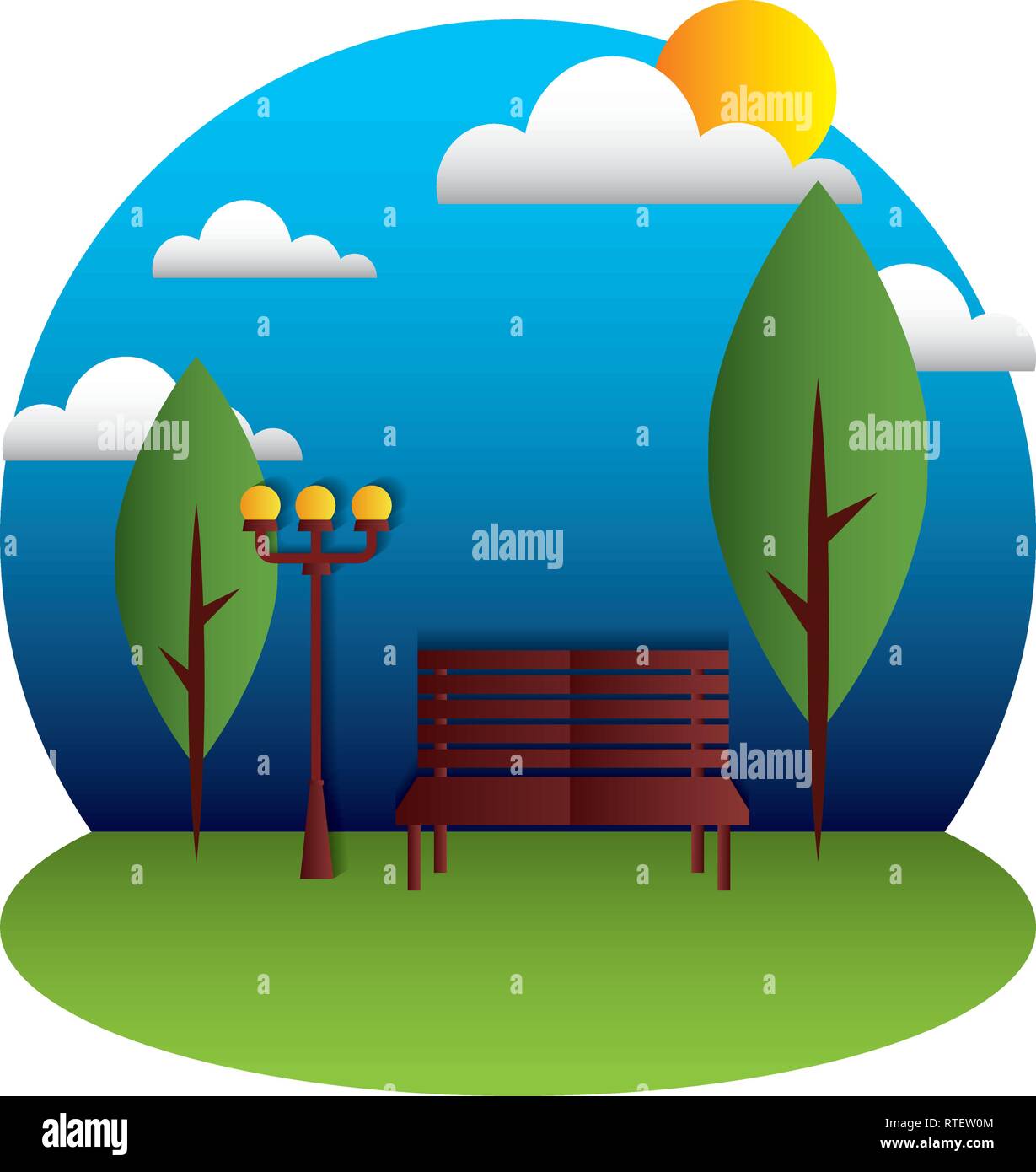 paper origami landscape Stock Vector Image & Art - Alamy