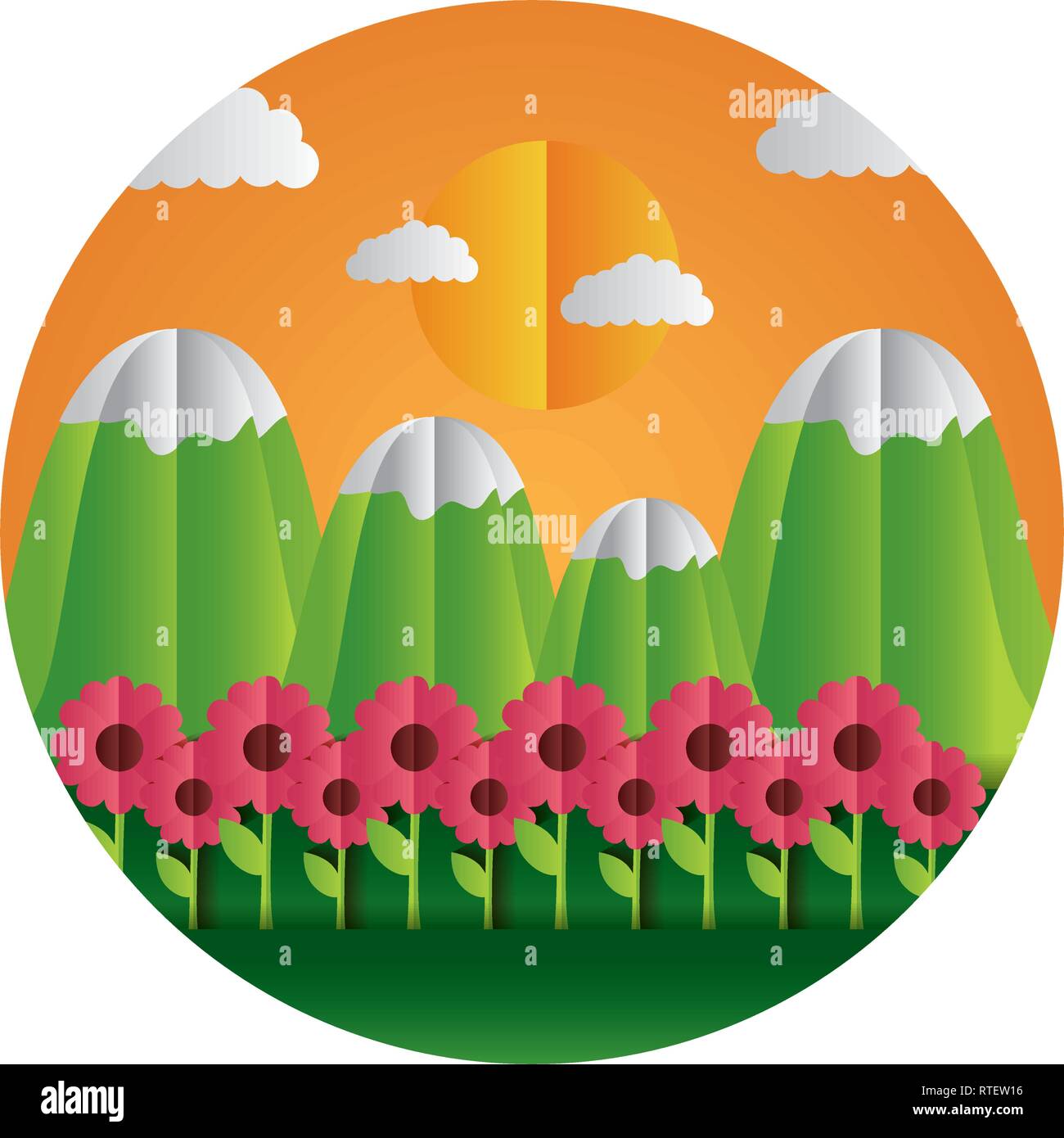 paper origami landscape Stock Vector Image & Art - Alamy