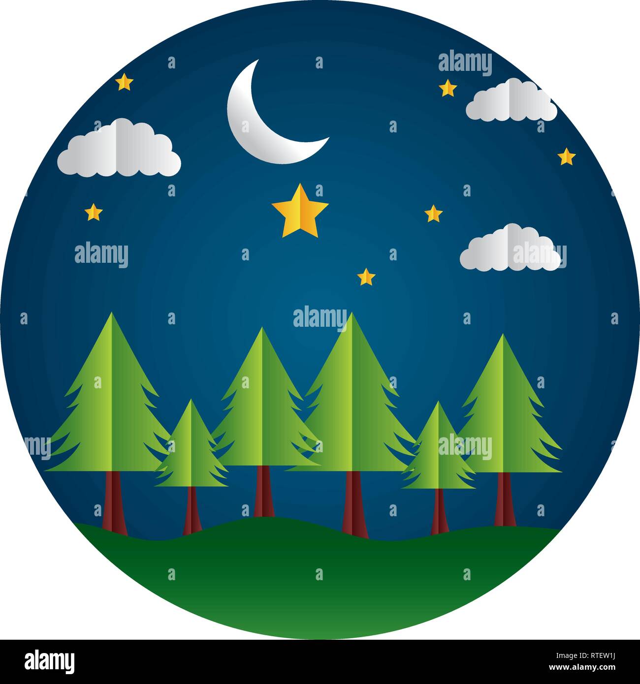 paper origami landscape Stock Vector Image & Art - Alamy