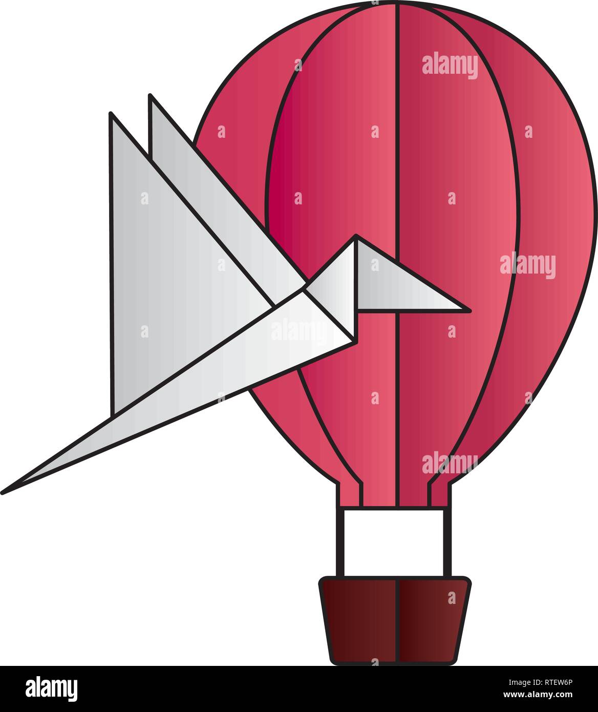 air balloon bird paper origami Stock Vector Image & Art - Alamy