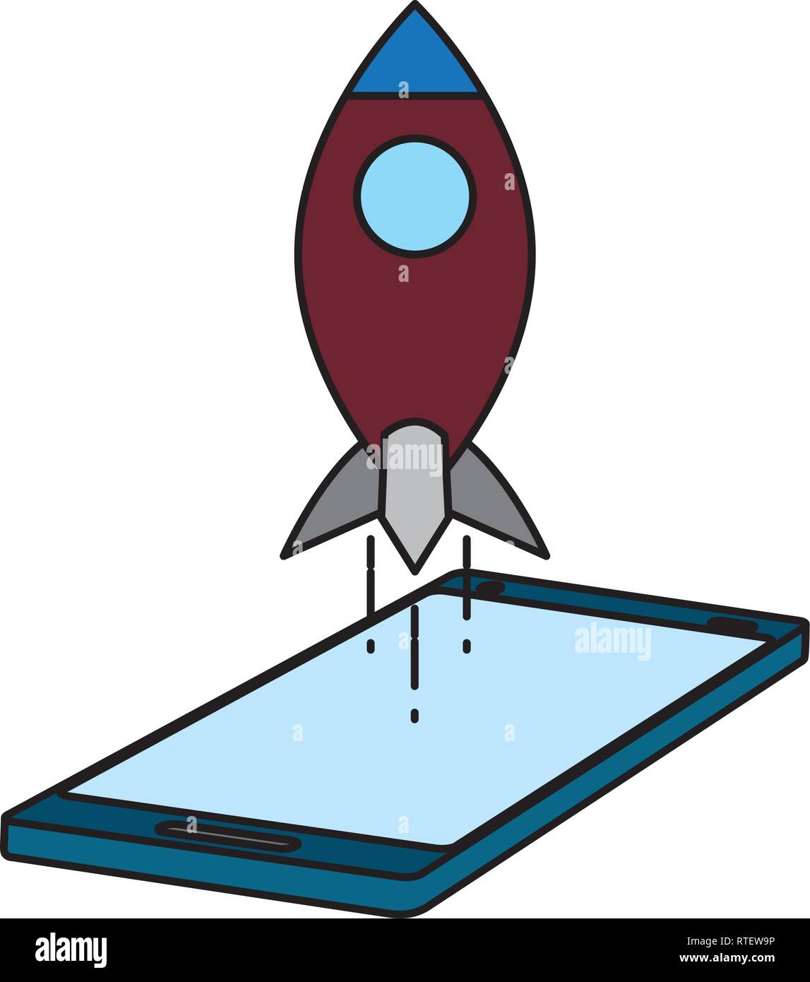 Mobile rocket Stock Vector Images - Alamy