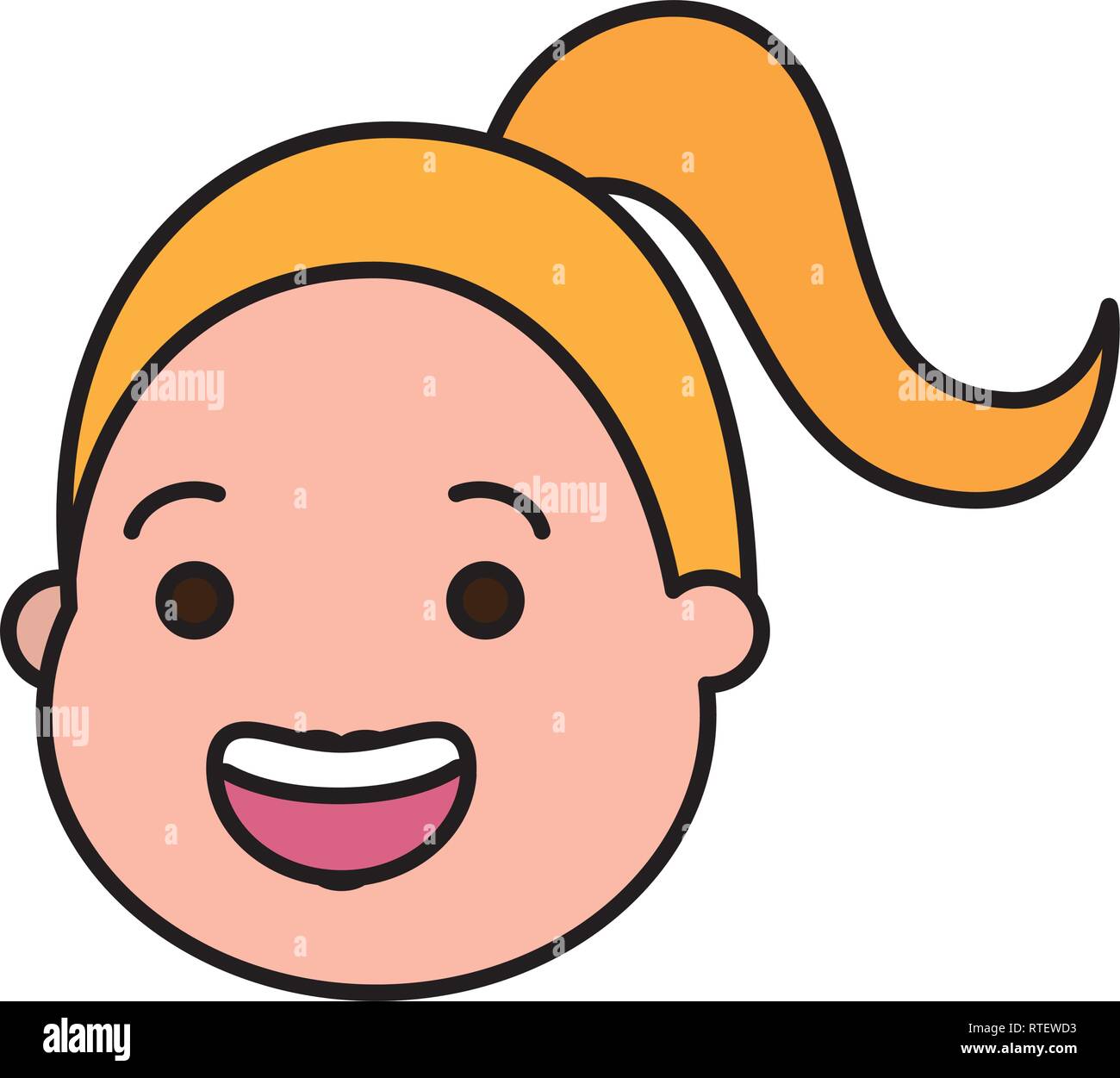 happy woman face Stock Vector Image & Art - Alamy