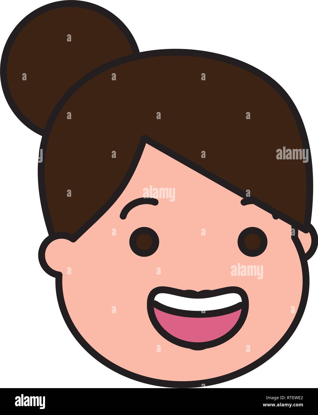 happy woman face Stock Vector Image & Art - Alamy