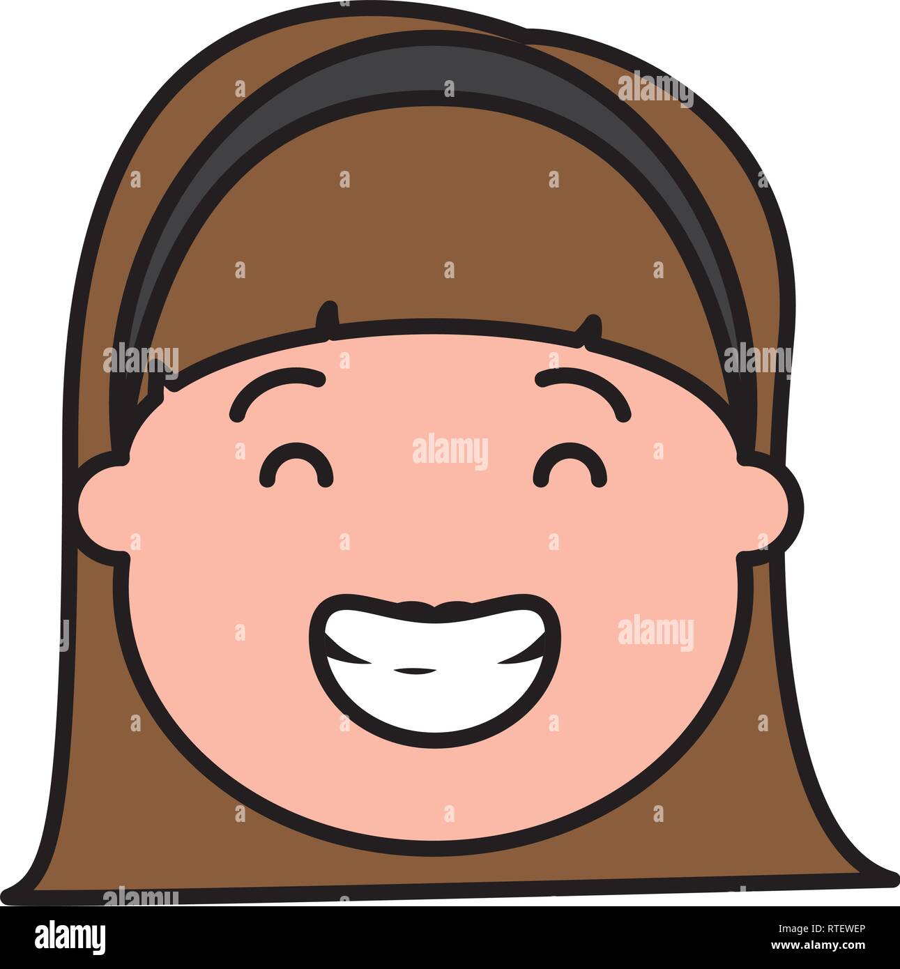 happy woman face Stock Vector Image & Art - Alamy