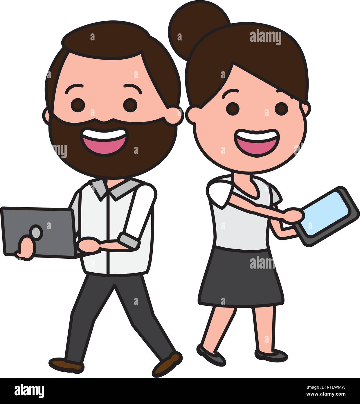 people tech device Stock Vector Image & Art - Alamy