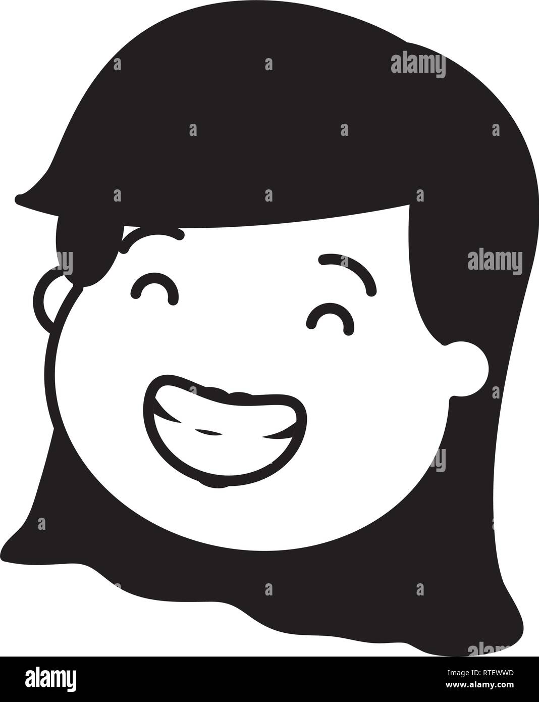 happy woman face Stock Vector Image & Art - Alamy