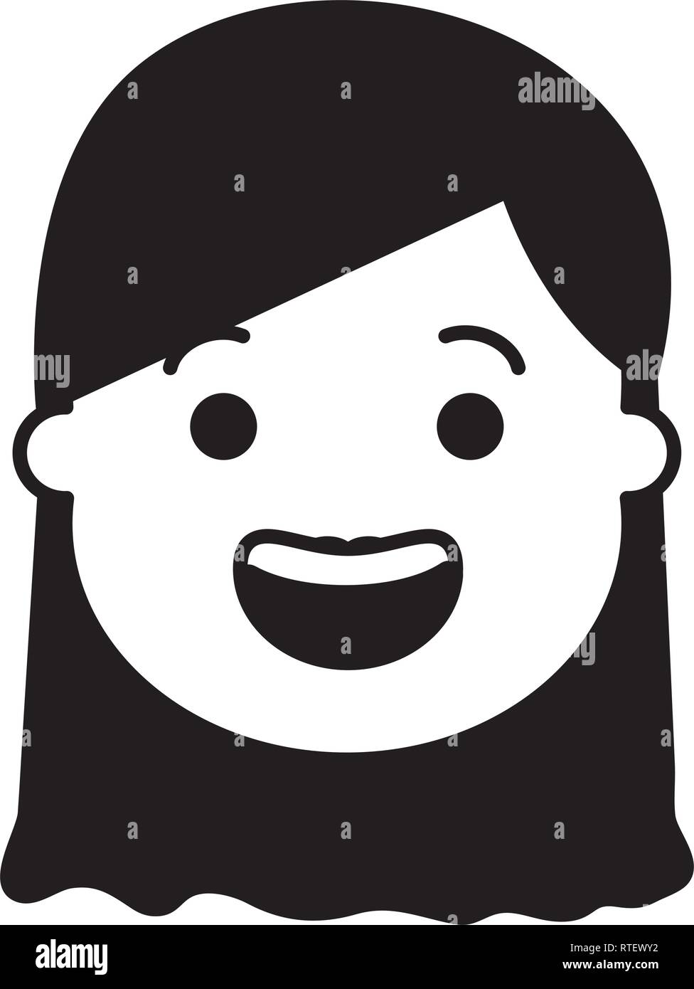happy woman face Stock Vector Image & Art - Alamy