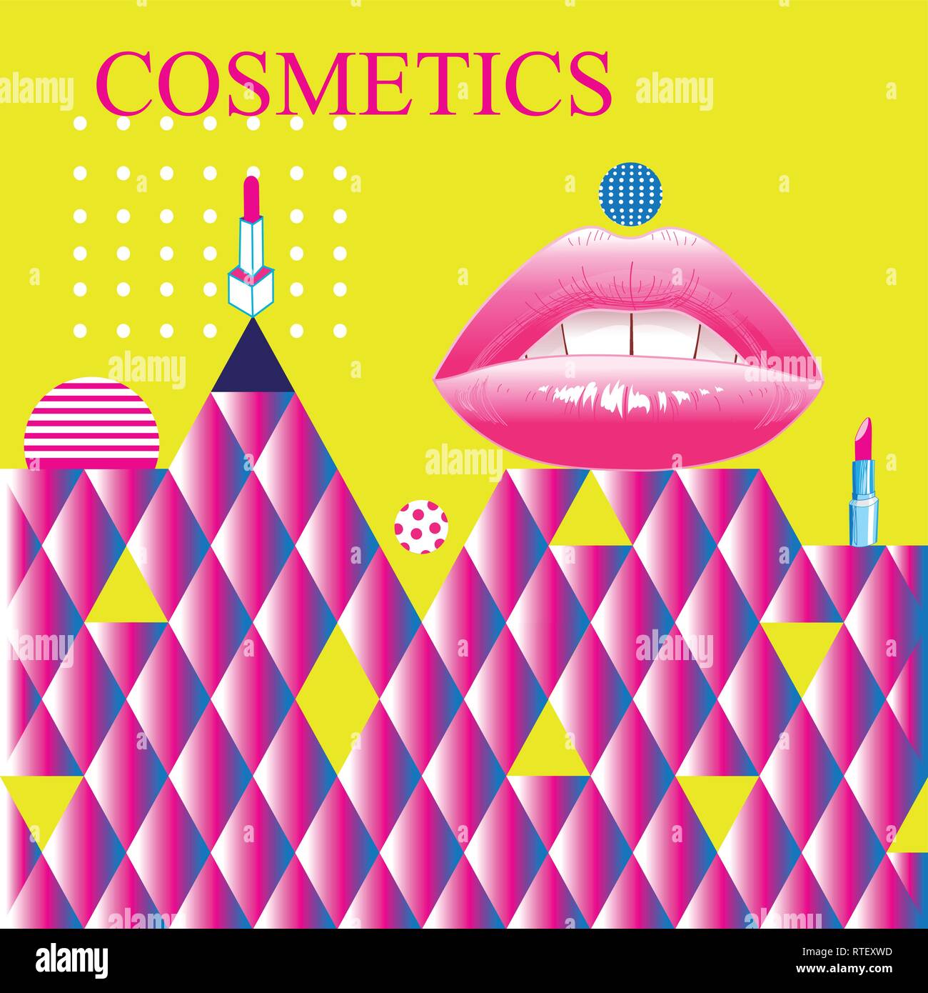 Vintage lipstick advertising Stock Vector Images - Alamy