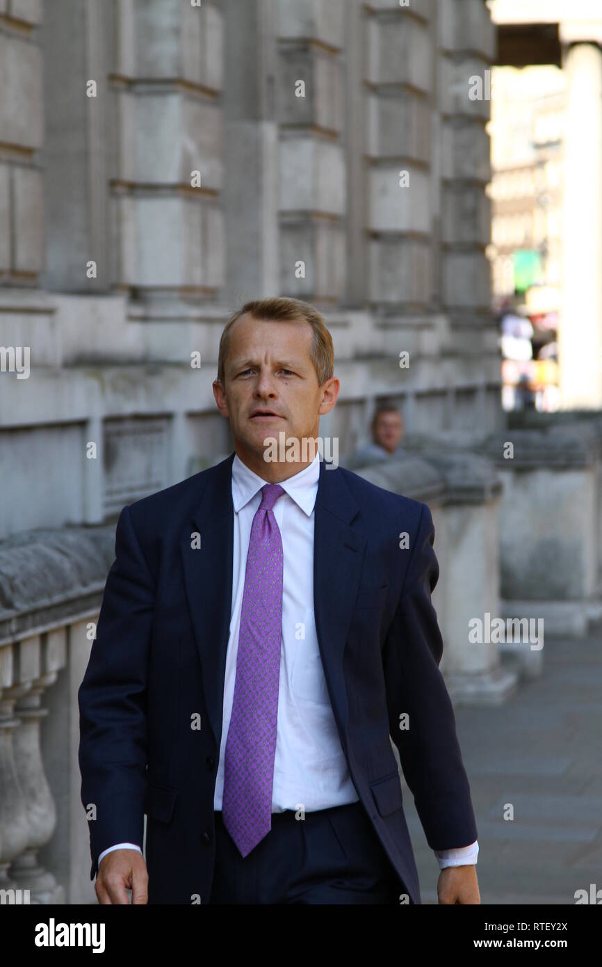 David Laws Liberal Democrat walking along Whitehall. British ...