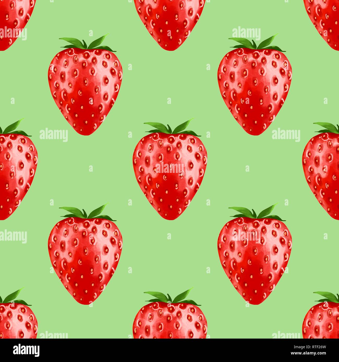 Strawberry. Seamless pattern 1 Stock Photo - Alamy