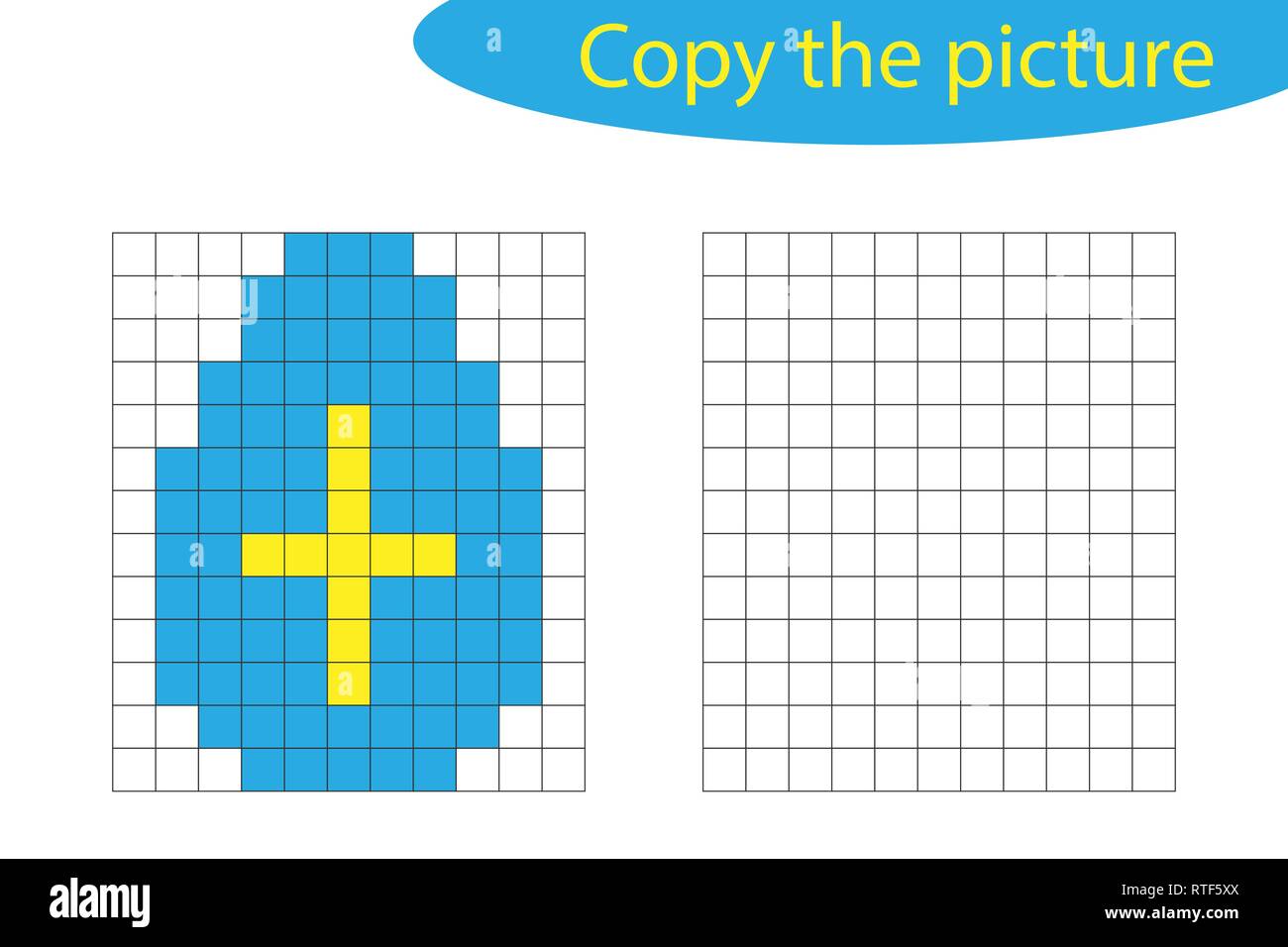 Copy the picture, pixel art, easter egg cartoon, drawing skills ...