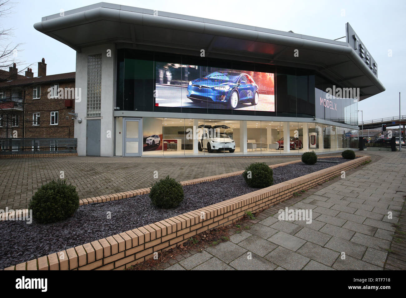 The Tesla store in Chiswick, west London, as the carmaker has announced ...