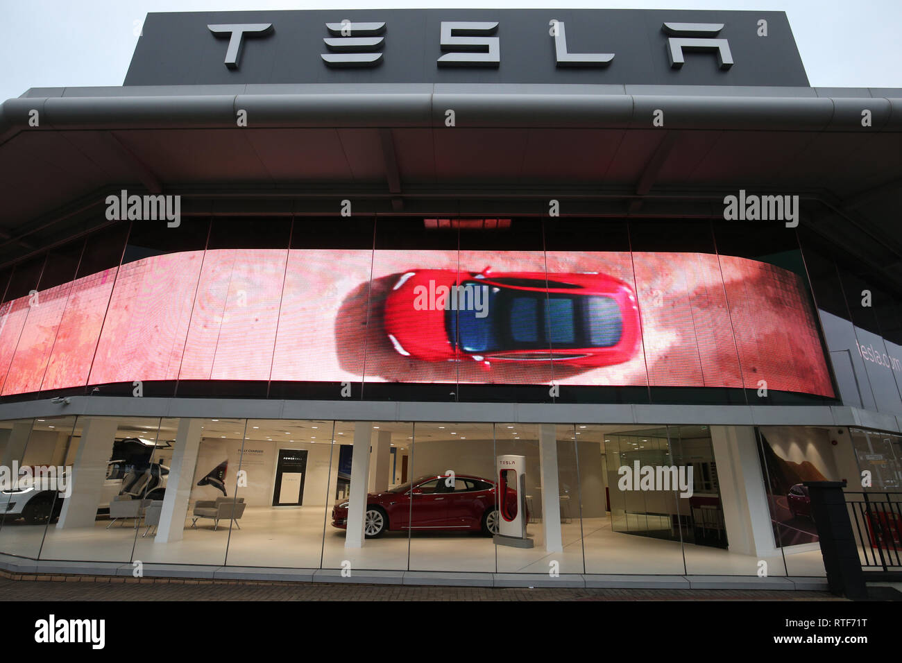 The Tesla store in Chiswick, west London, as the carmaker has announced ...