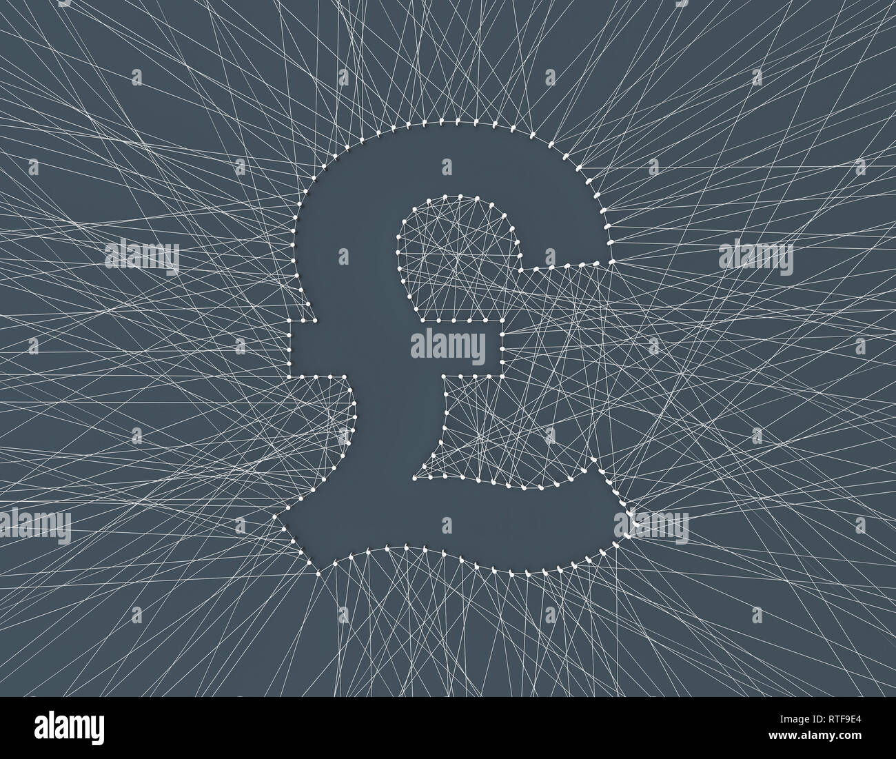 Pound symbol composed of crossed lines, online financial technology ...