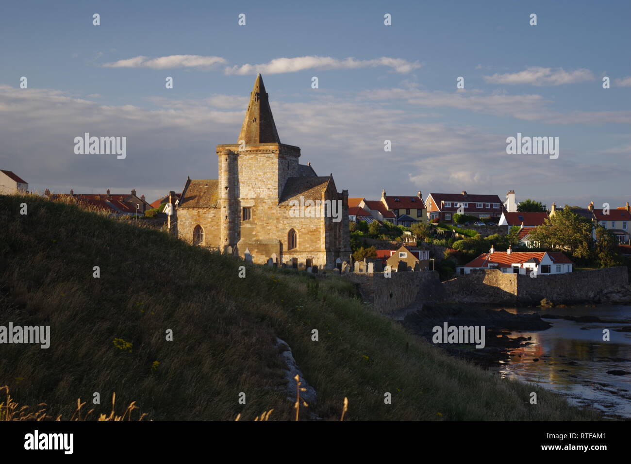 St Monans Parish Church "Auld Kirk" in the Golden Light of a Fine ...