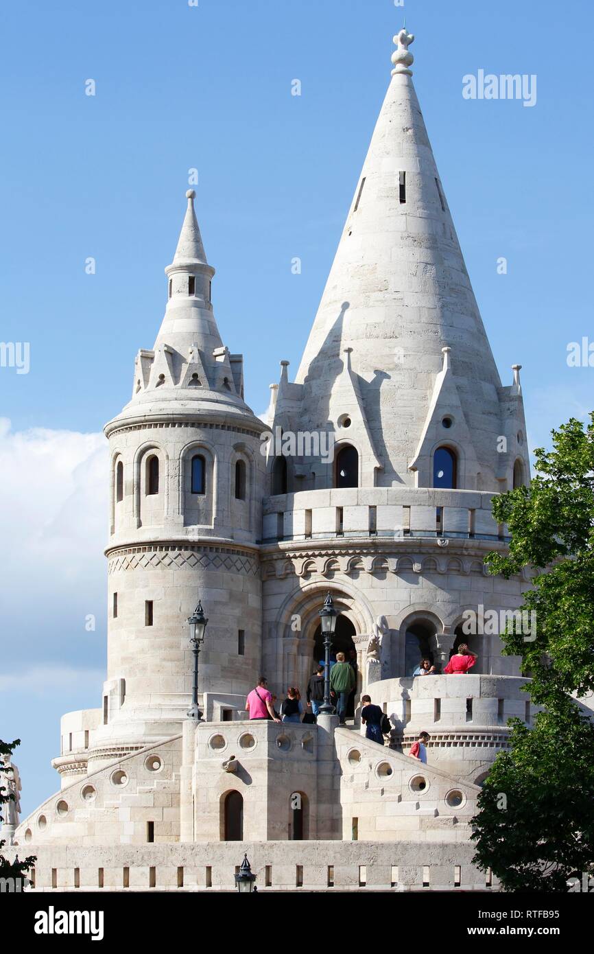 Fisherman's Bastion at castle hill, Castle district, Buda district ...
